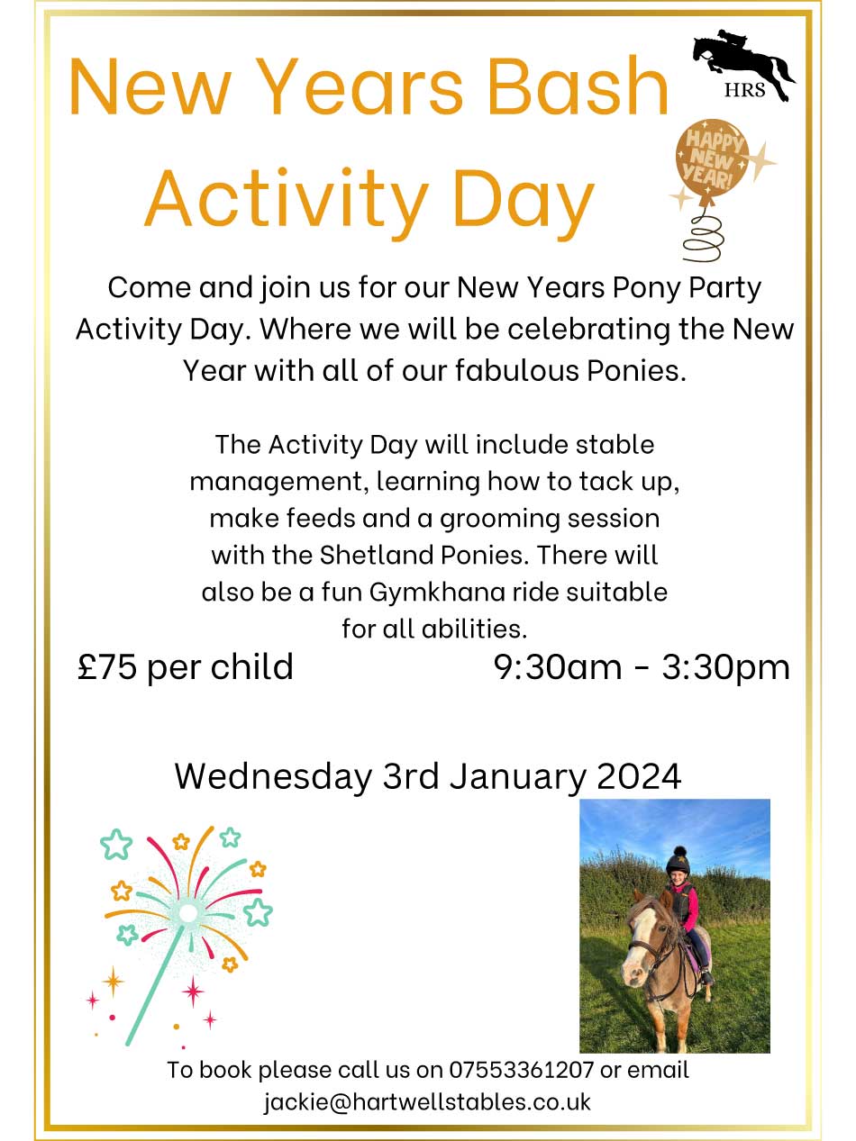 Upcoming Activites | Hartwell Riding Stables @ Foxglove Farm, Aylesbury