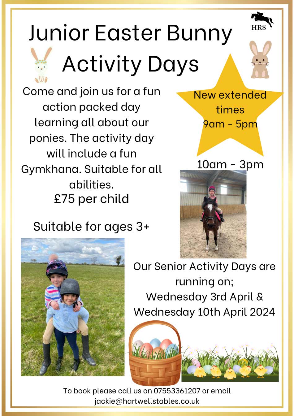 Upcoming Activites | Hartwell Riding Stables @ Foxglove Farm, Aylesbury