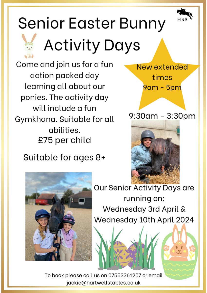 Upcoming Activites | Hartwell Riding Stables @ Foxglove Farm, Aylesbury