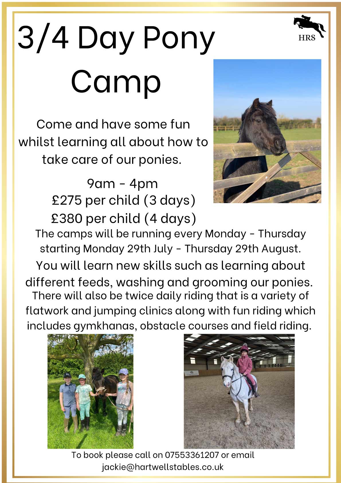 Upcoming Activites | Hartwell Riding Stables @ Foxglove Farm, Aylesbury