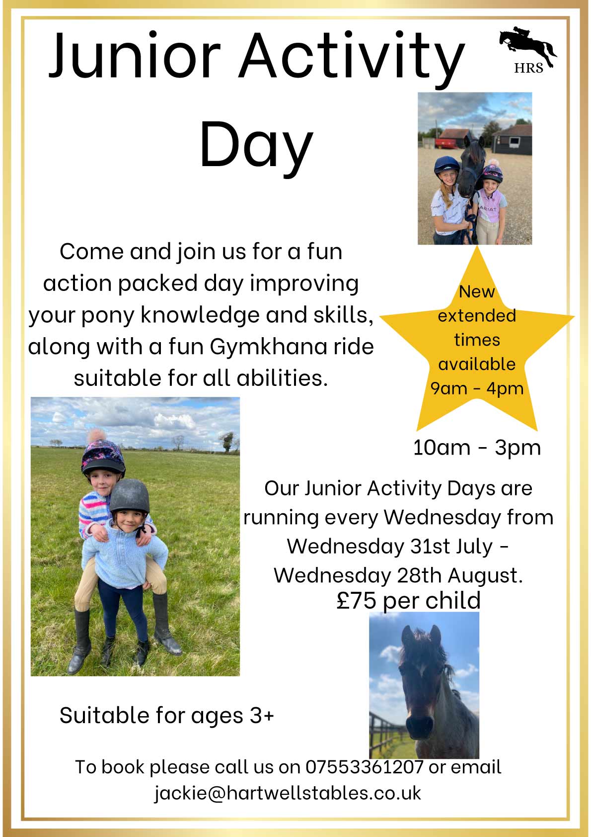 Upcoming Activites | Hartwell Riding Stables @ Foxglove Farm, Aylesbury