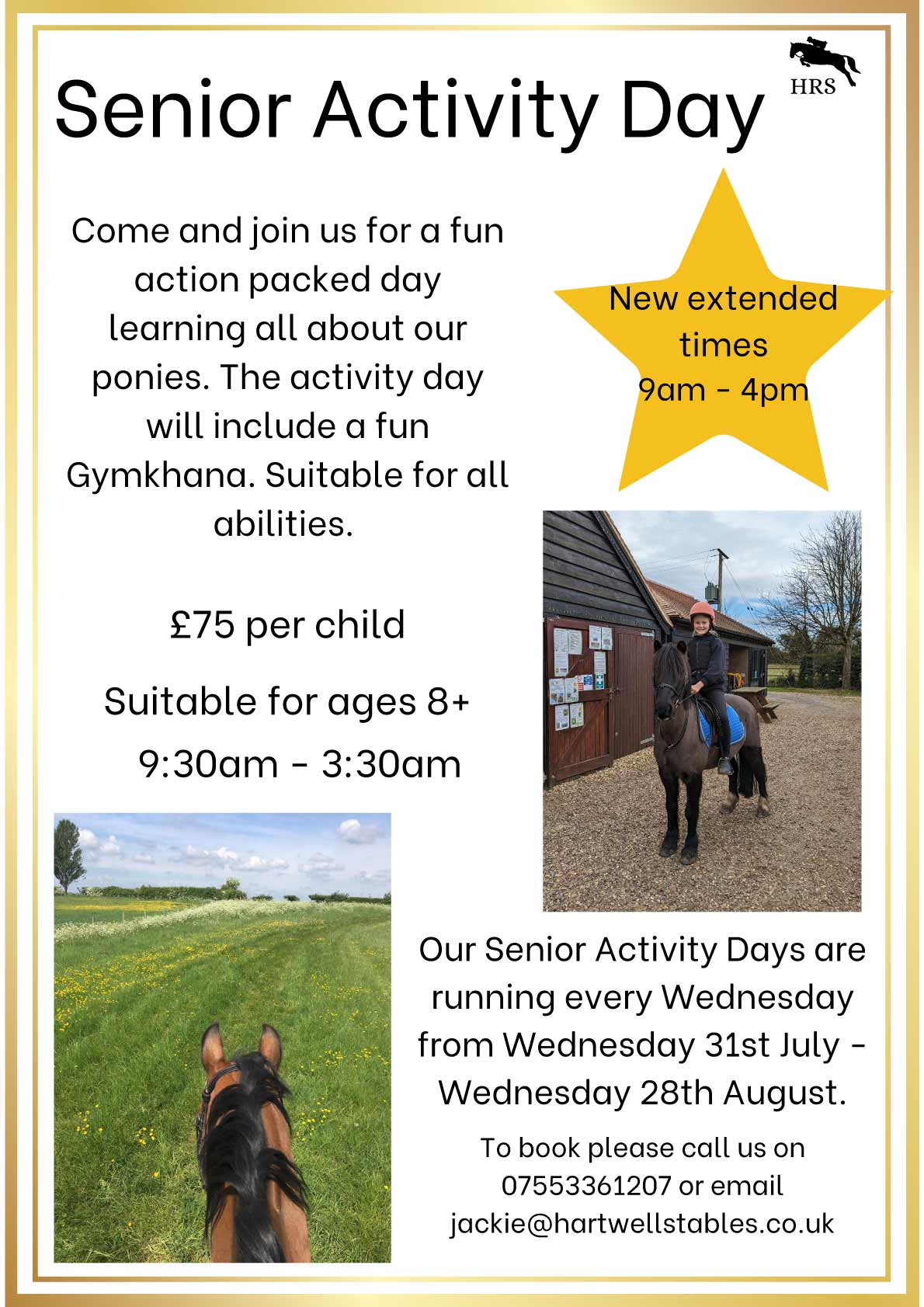 Upcoming Activites | Hartwell Riding Stables @ Foxglove Farm, Aylesbury